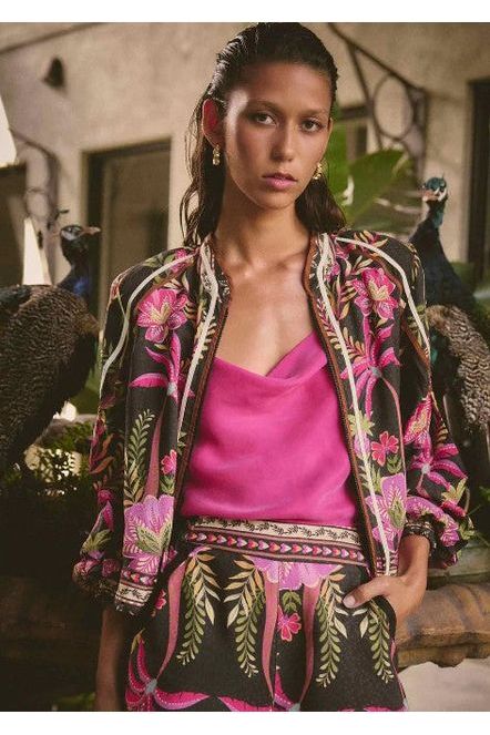 ONCE WAS ARABELLA REVERSIBLE JACKET - ANTHOS LOTOS /BLACK