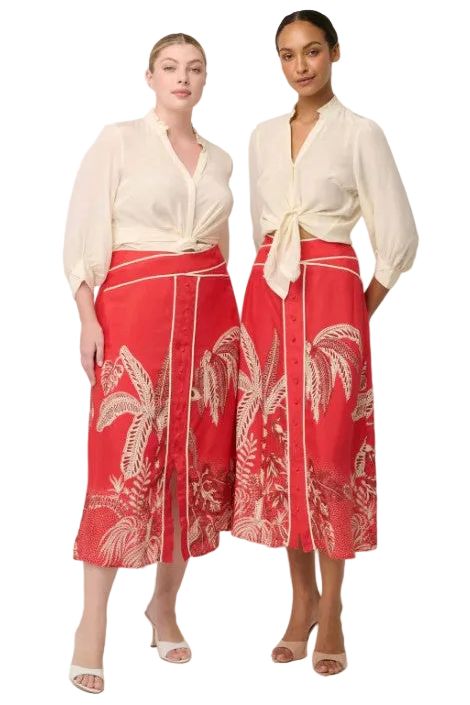 ONCE WAS CHLOE CRISS CROSS CUFFED SHIRT - CLOUD