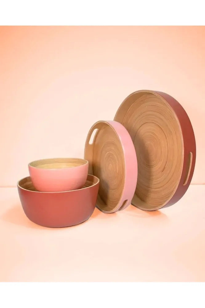 SEBBS - SM SPUN BAMBOO TRAY - PEACH